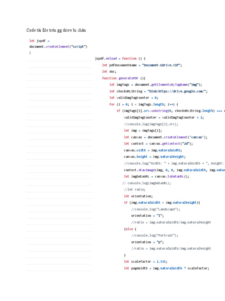 Code tải file trên gg drive bị chặn | PDF | Computing | Computer File Formats