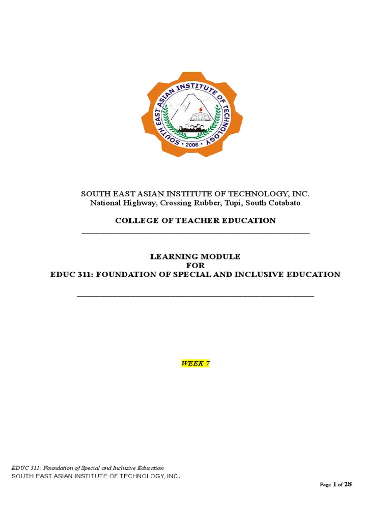 Educ 311 Midterm Module | PDF | Educational Assessment | Special Education