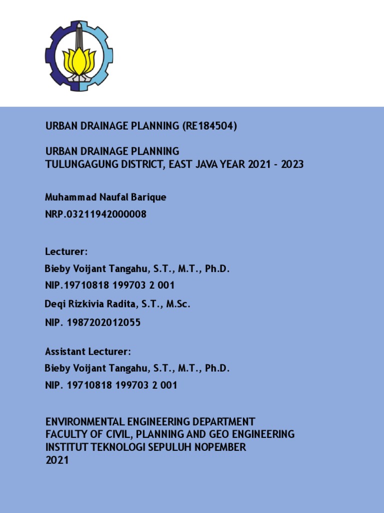 Urban Drainage Planning Assignment | PDF | Drainage Basin | Flood