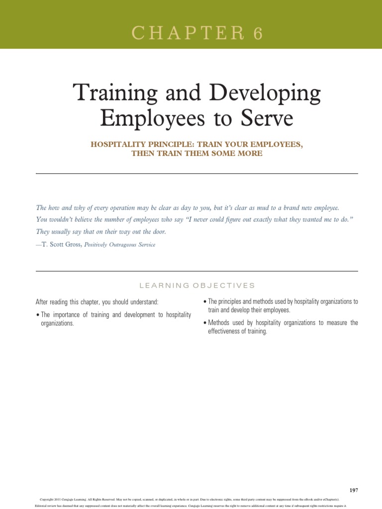 Section 2 Chapter 6 Training and Developing Employees To Serve | PDF