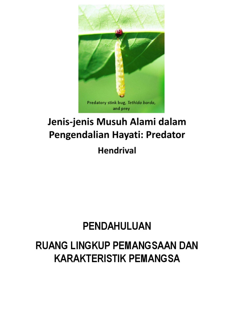 Kuliah 4 - Jenis-Jenis Musuh Alami Dalam PH-Predator | PDF