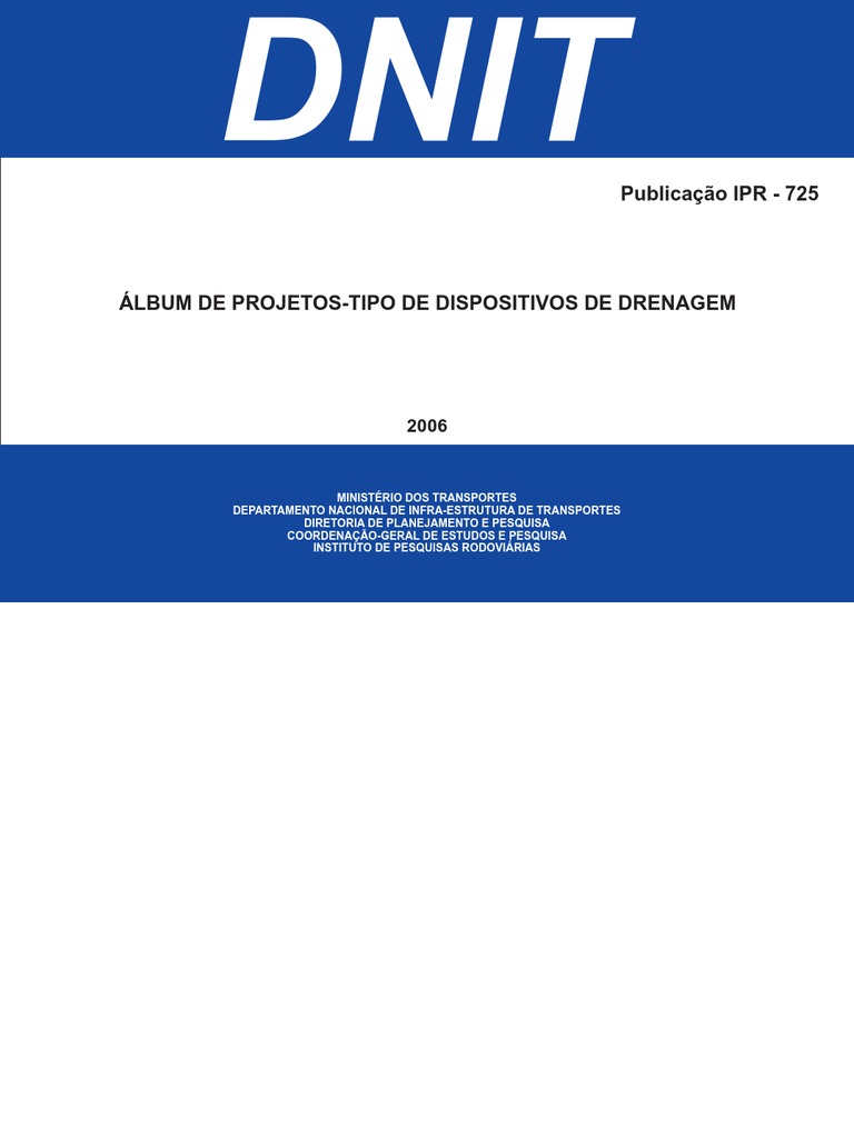 Album DNIT | PDF | Ciência e Tecnologia | Engenharia Civil