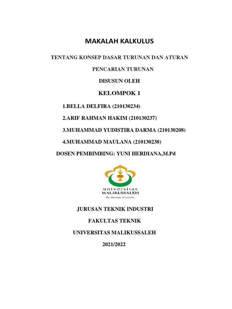 Makalah Kalkulus | PDF