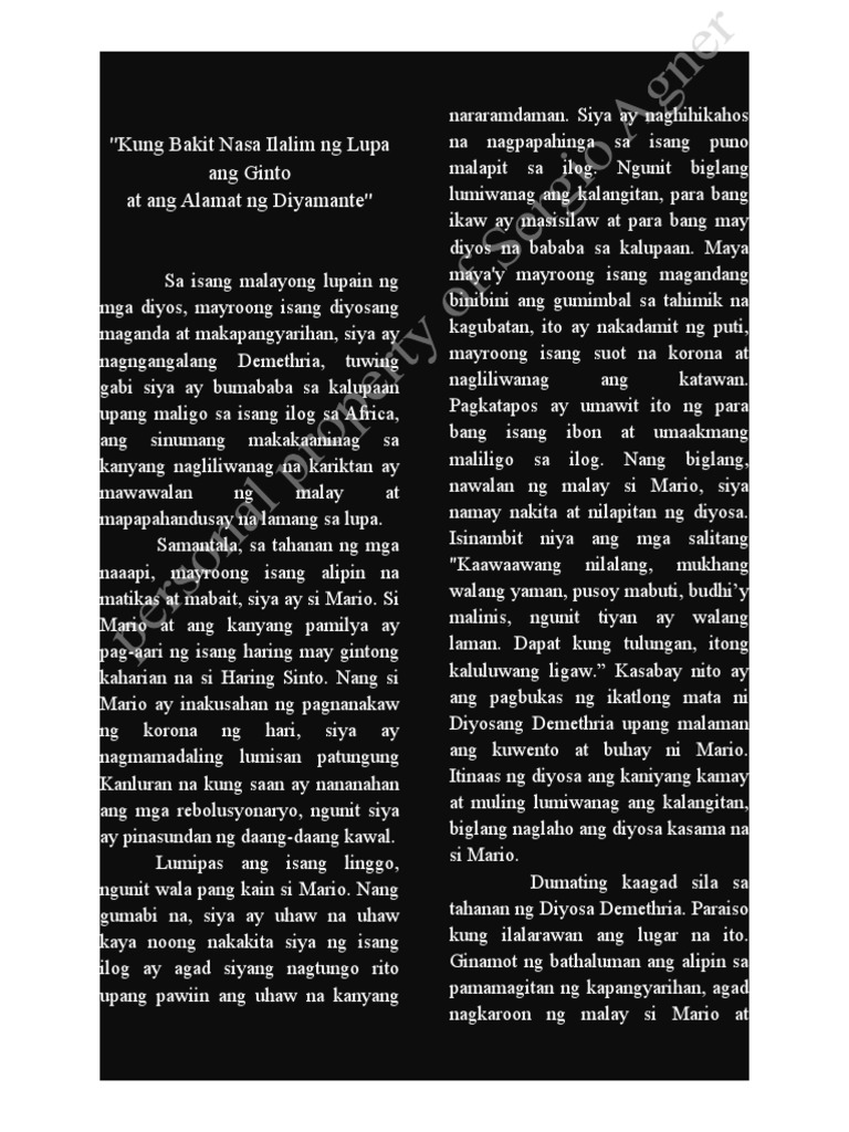 Kung Bakit Nasa Ilalim NG Lupa Ang Ginto by Sergioagner | PDF