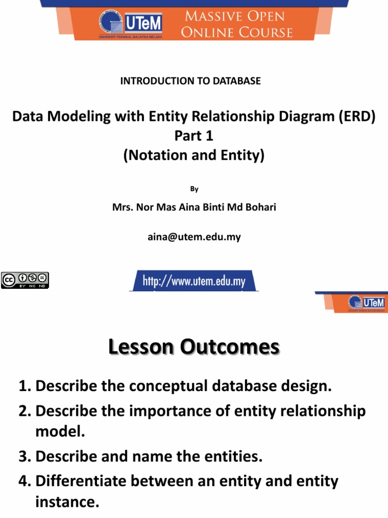 W3 Data Modeling With ERD Part 1 1 Notation Entity | PDF | Data Model | Databases
