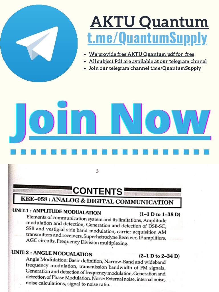 Analog and Digital Communication Quantum | PDF