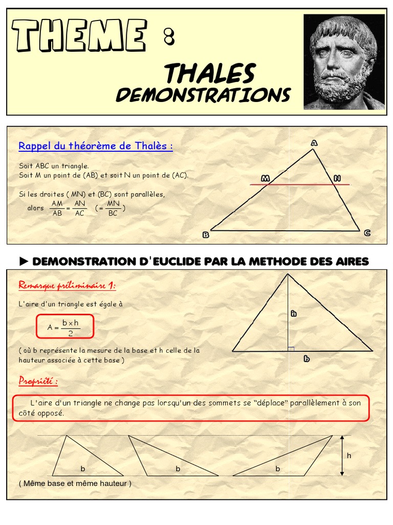 Démonstration du Théorème de Thalès par Euclide | PDF | Triangle | Euclide