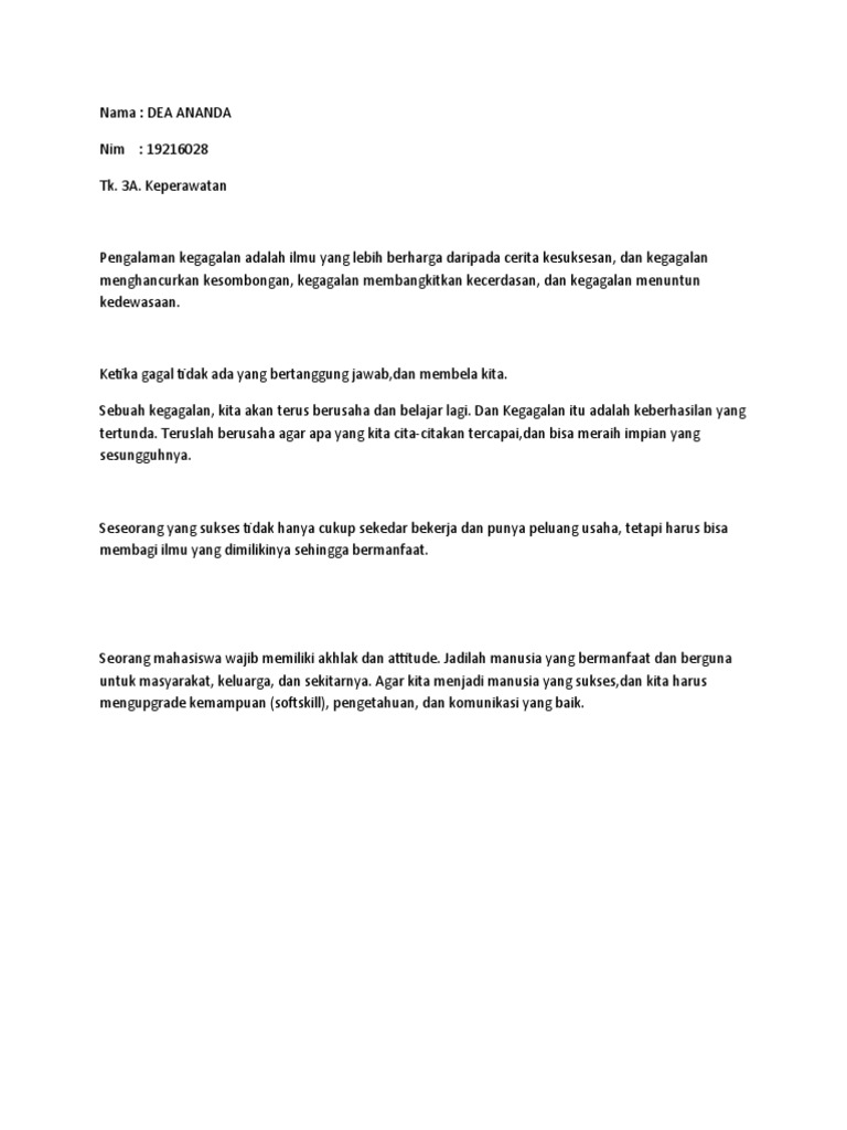 Resume Dea Ananda 3a.kep | PDF | Pengembangan Diri