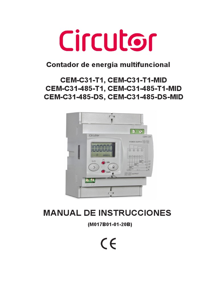 CEM-C31 Manual Contador Watts | PDF | Energia electrica | Diodo emisor de luz