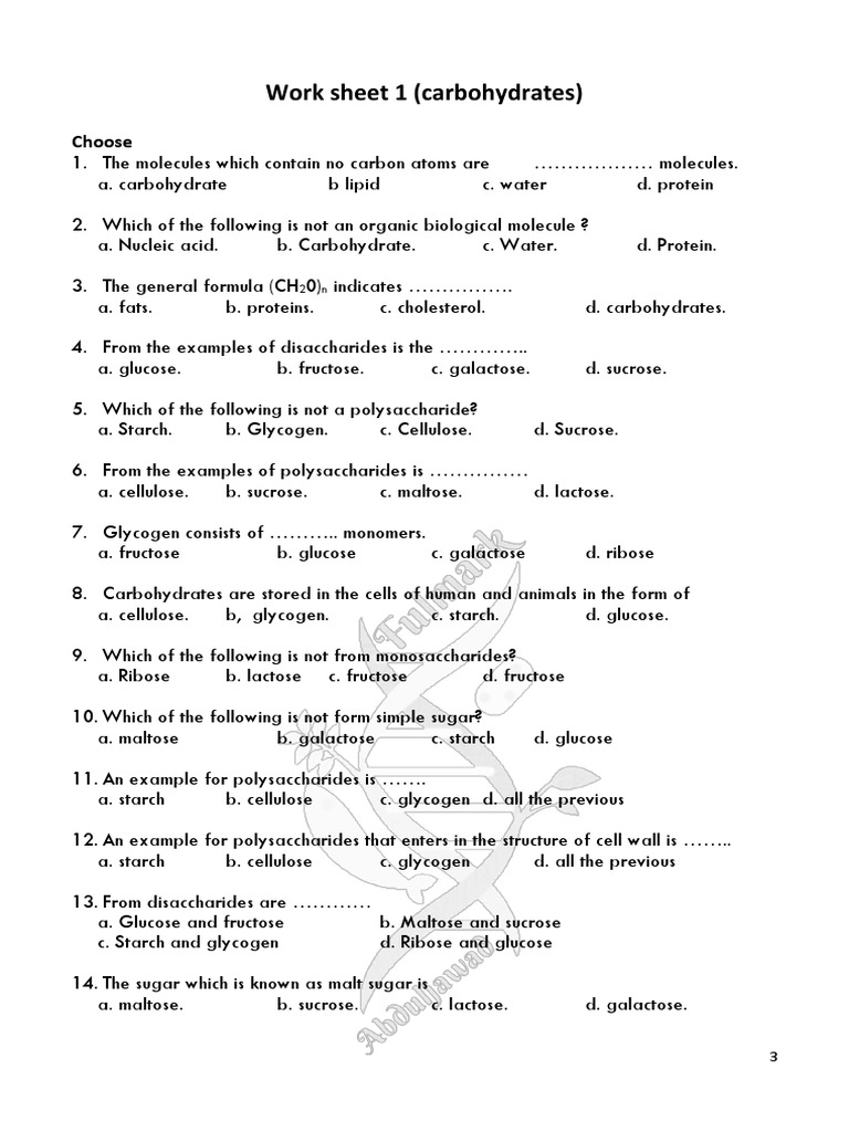 Carbohydrates: Types and Properties | PDF | Carbohydrates | Glucose
