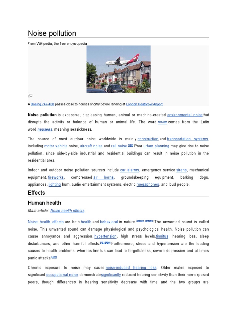 Noise Pollution | Download Free PDF | Sound | Transport