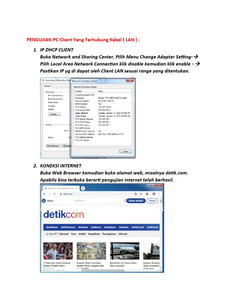 Cara Pengujian Paket 4 | PDF | Komputer | Teknologi & Rekayasa