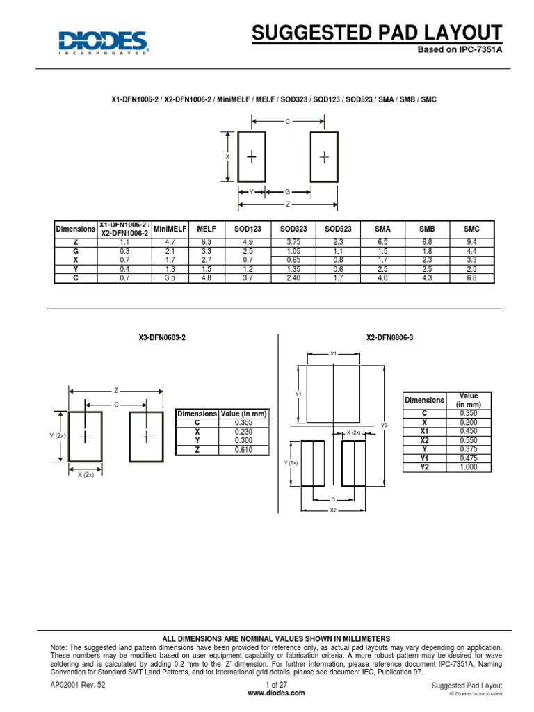 Suggested Pad Layout: Based On IPC-7351A | PDF | Electrical Components ...