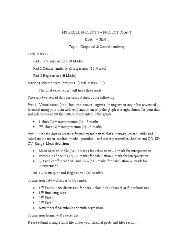Ms Excel Project | PDF | Scatter Plot | Percentile