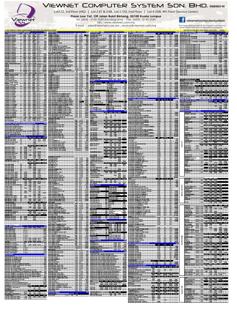 Pricelist Hardware Viewnet | PDF | Advanced Micro Devices | Computer ...