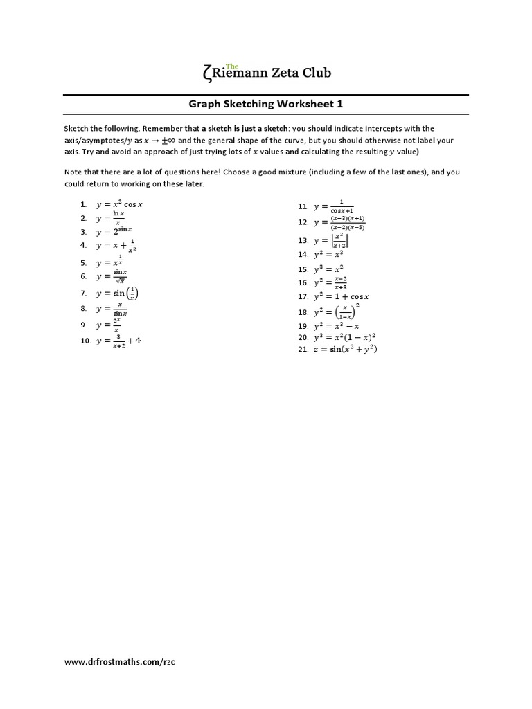 D) Graph Sketching Questions | PDF | Sine | Trigonometric Functions