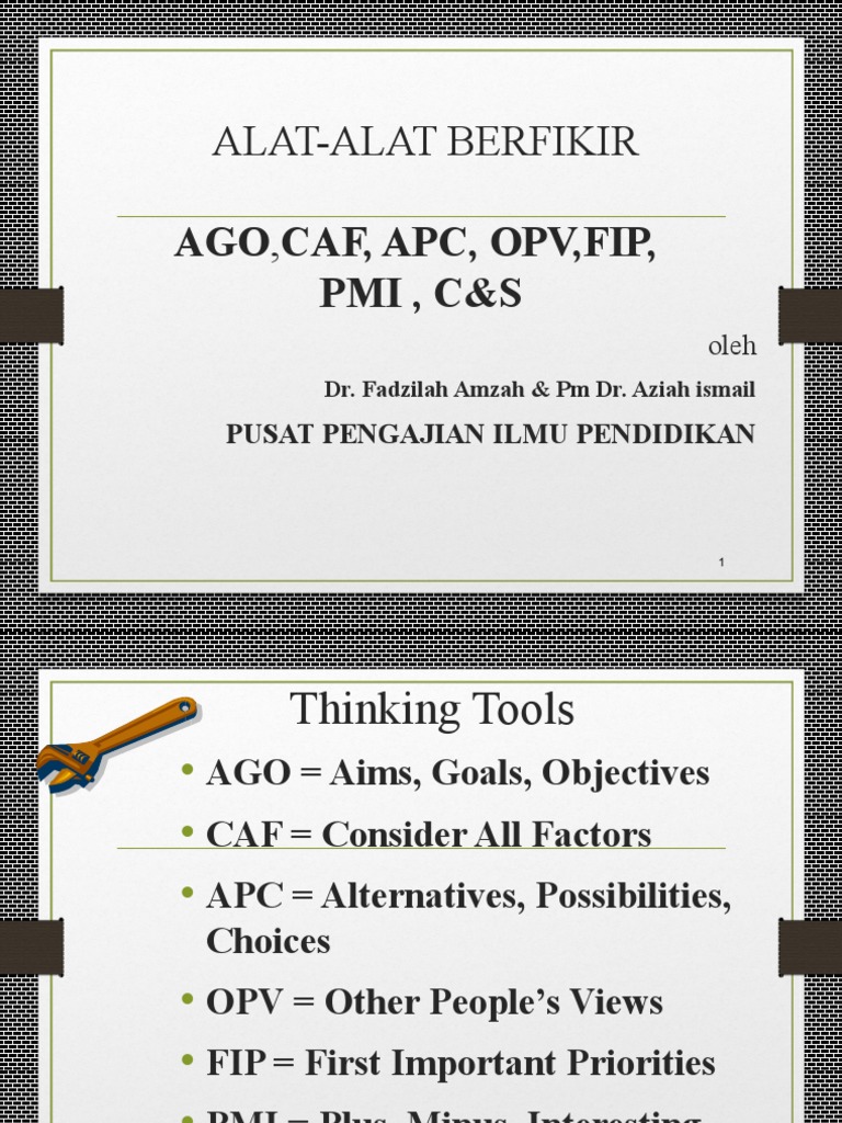 HTV 201 - Kuliah Alat Berfikir | PDF