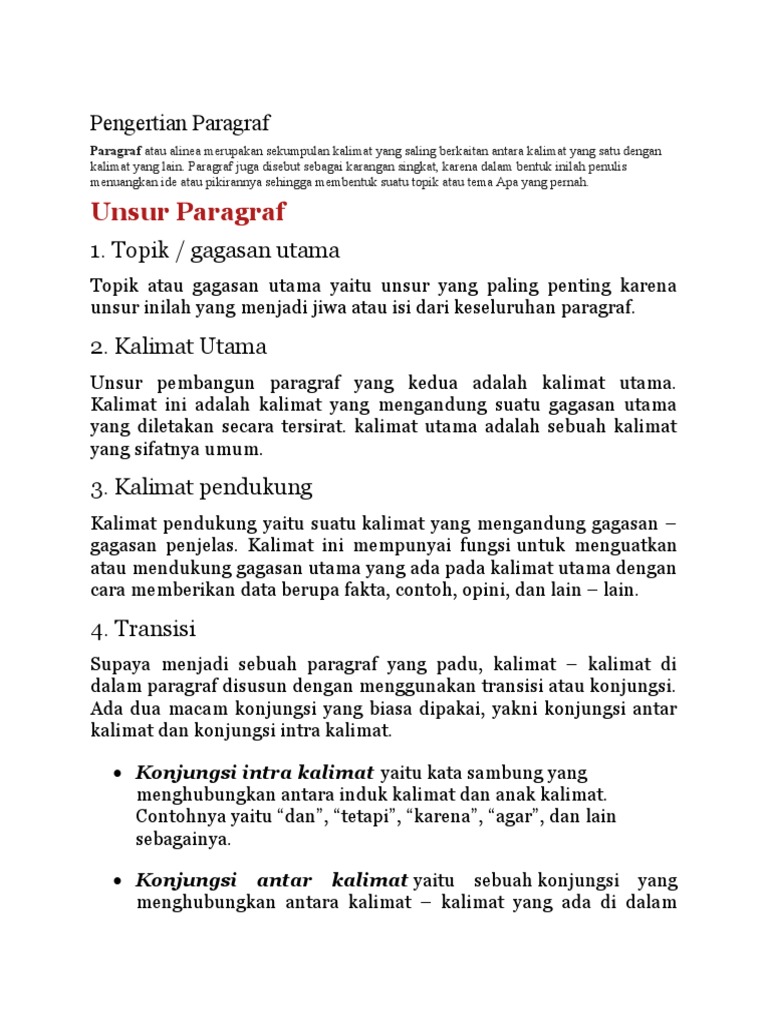 Pengertian Paragraf | PDF