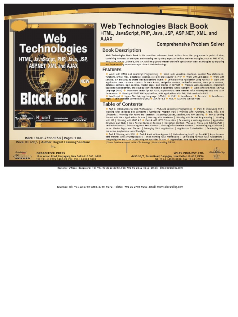 Web Technologies Black Book | PDF | Ajax (Programming) | Web Application