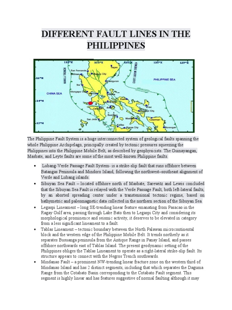 Fault Lines Across the Philippines | PDF | Fault (Geology) | Structural ...