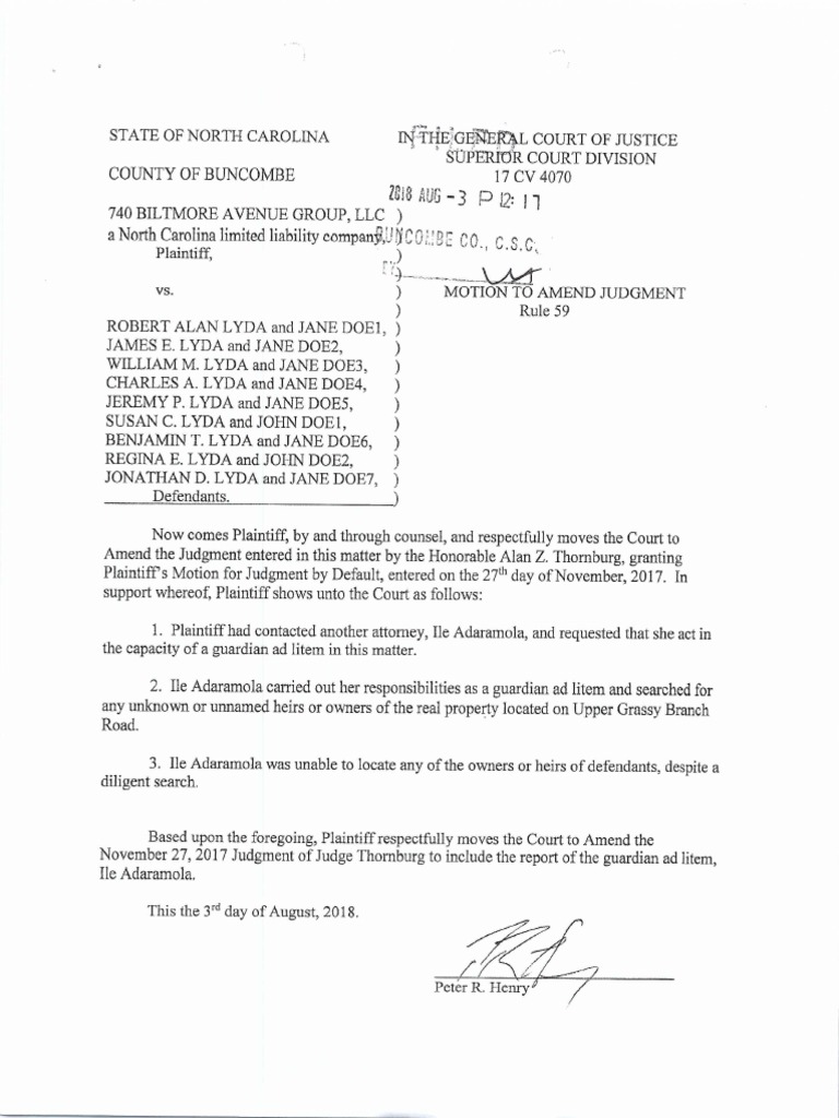 Motion To Amend Judgment | PDF