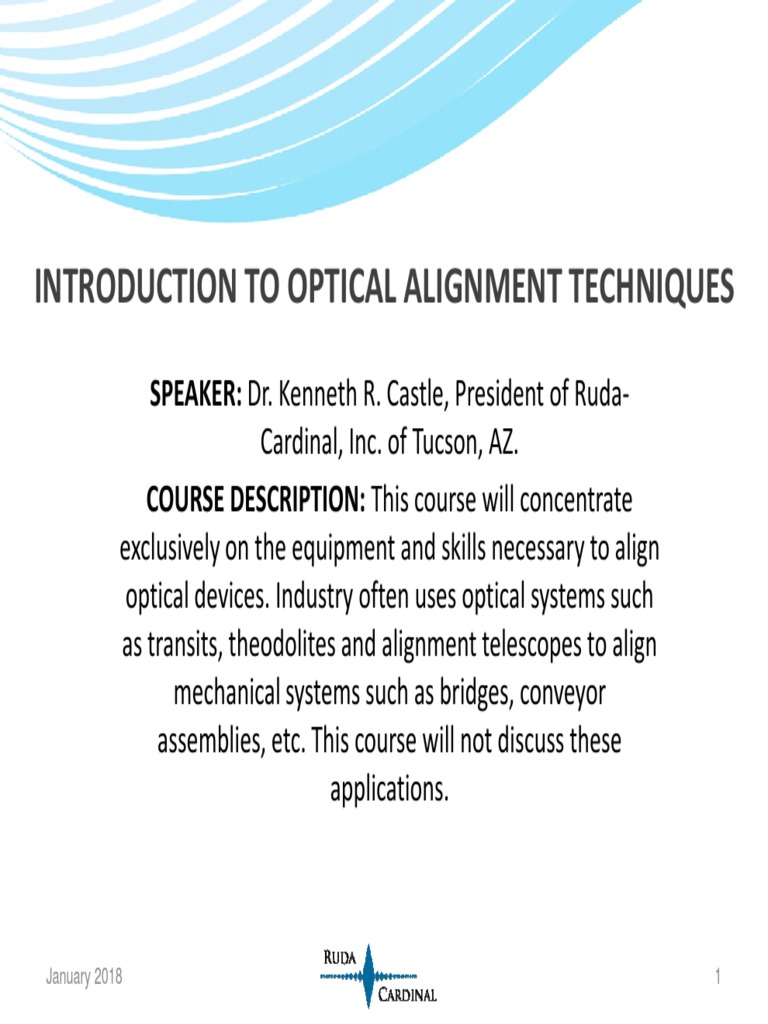 Optical Alignment Techniques | PDF | Optics | Applied And ...