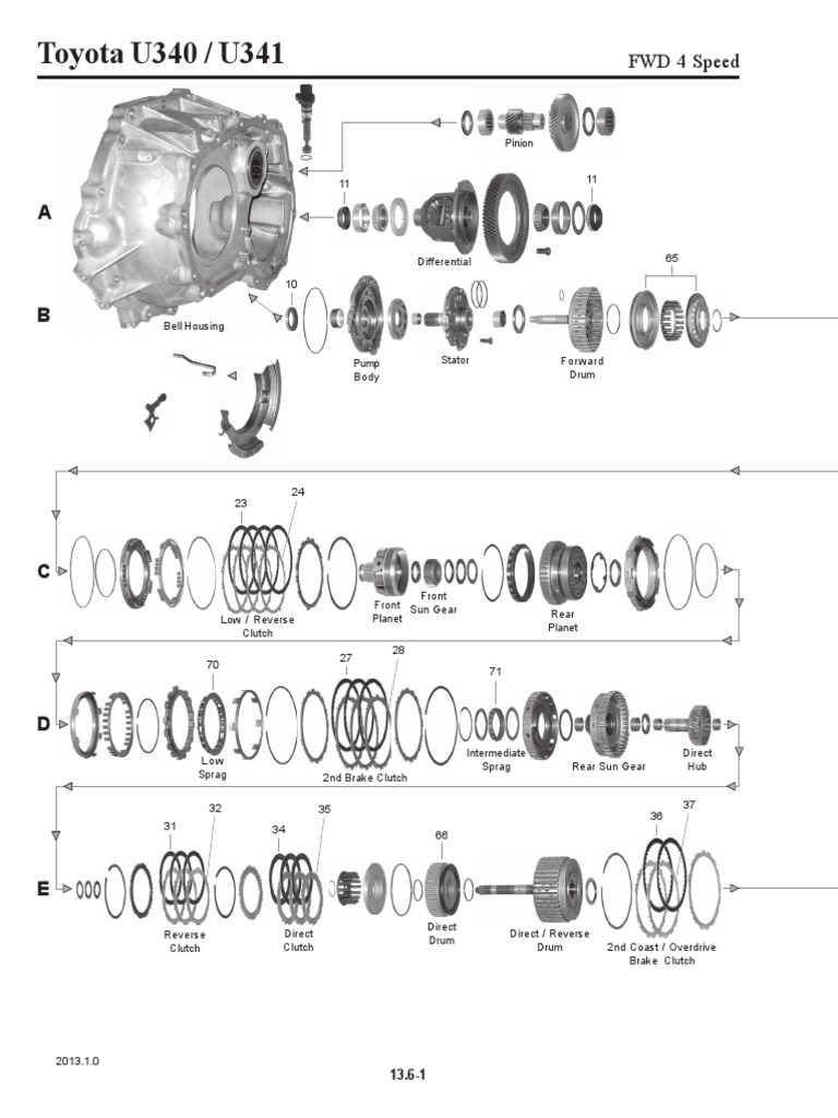 U340 Vista Explodida | PDF | Clutch | Four Wheel Drive