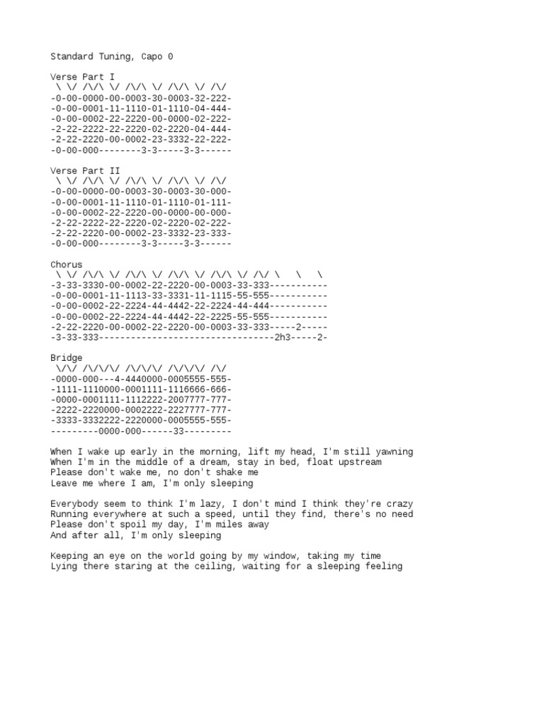 Beatles - I'm Only Sleeping | PDF | Technology & Engineering