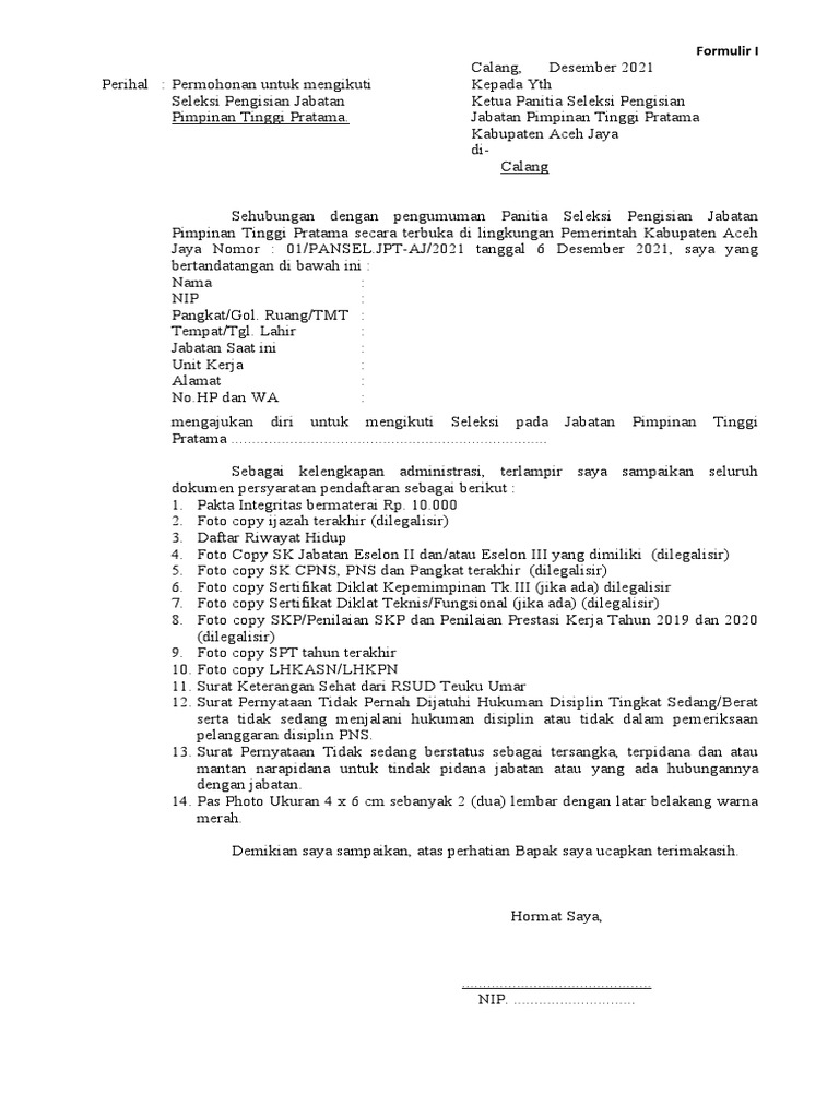 Contoh Permohonan Salinan | PDF