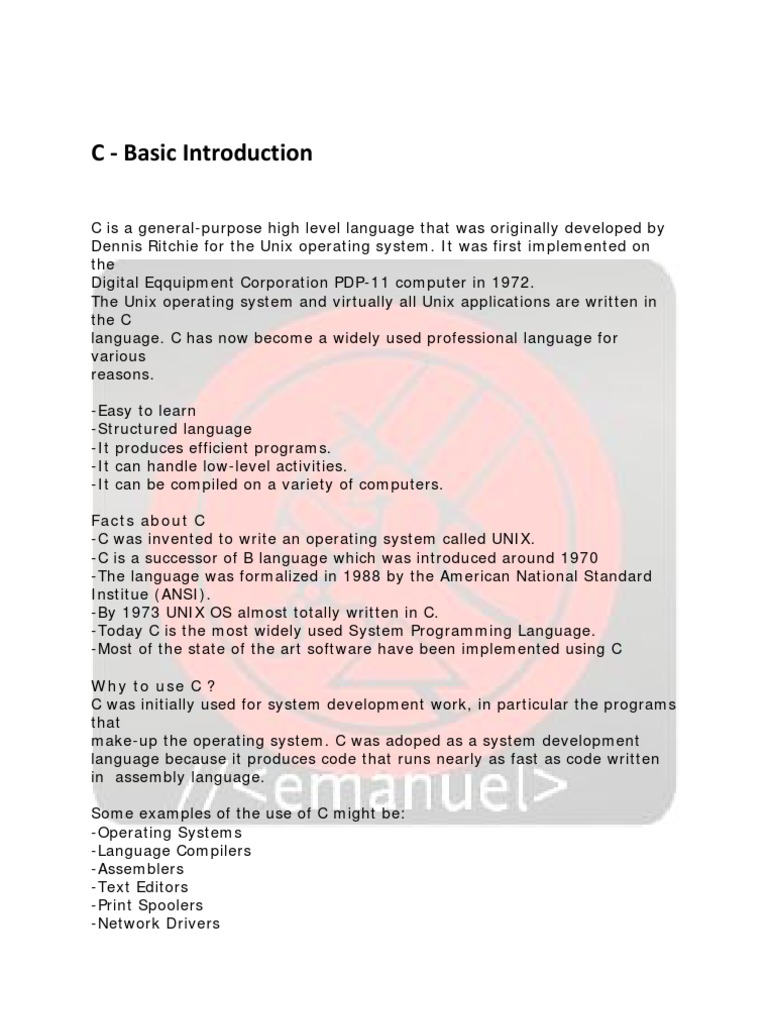 Microsoft Word - C-Programming | PDF | Control Flow | C (Programming ...