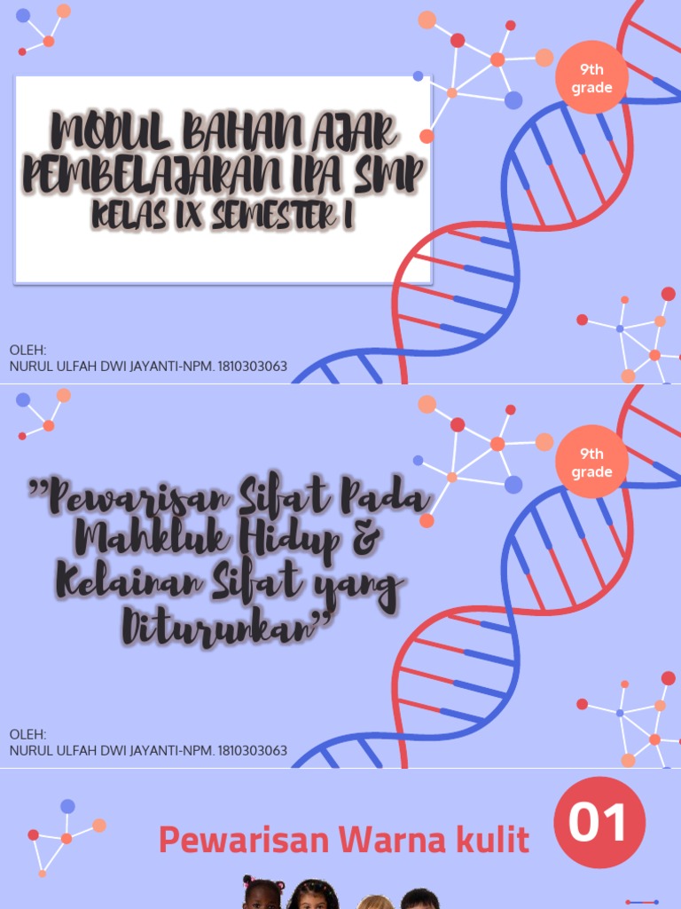 Modul Pewarisan Sifat Kelas IX - Nurul Ulfah Dwi Jayanti - 1810303063 | PDF