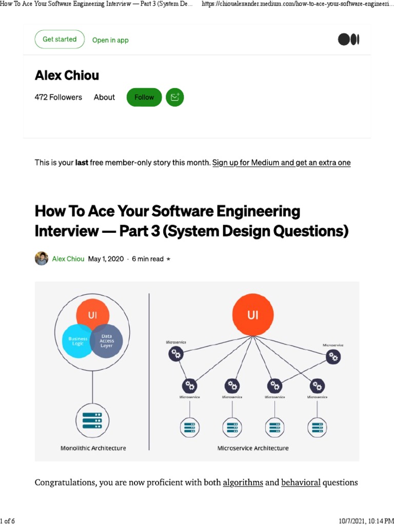 How To Ace Software Design Questions | PDF
