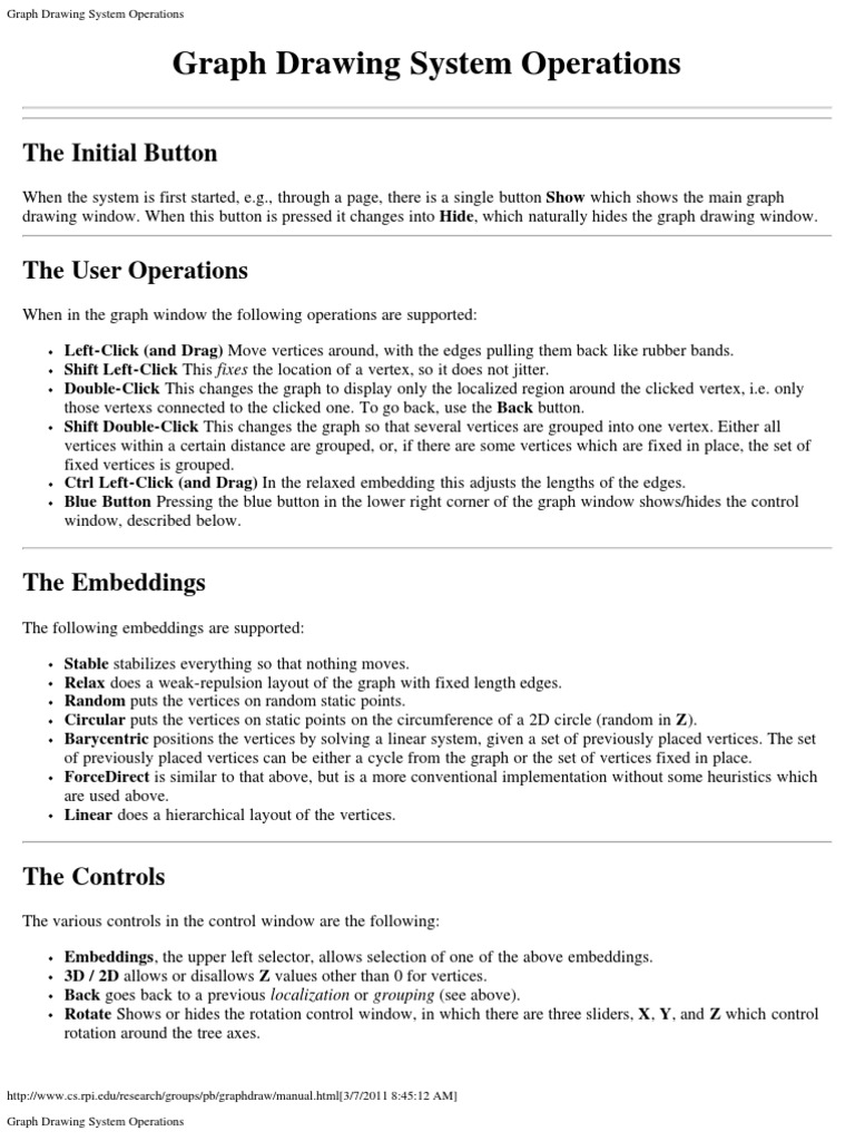 Graph Drawing System Operations | PDF | Vertex (Graph Theory ...
