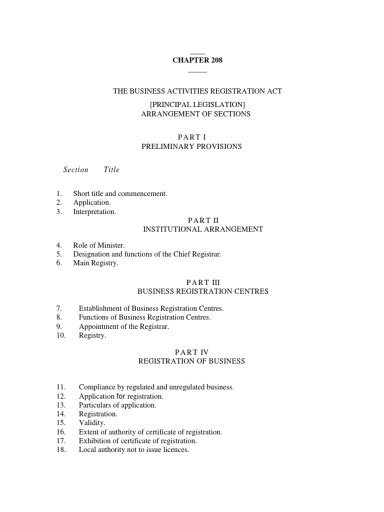 Business Activities and Registration Act | PDF | Business | Domain Name ...