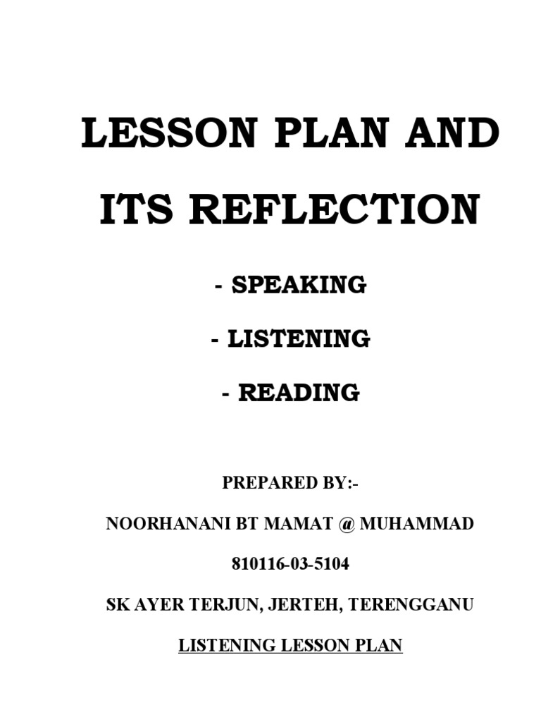 Lesson Plan and Reflection | PDF | Teachers | Question