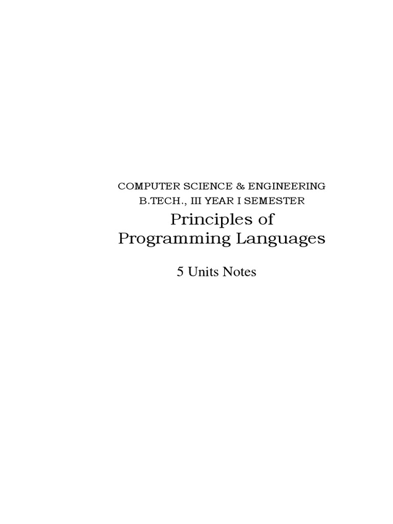 3 Cse Ppl 5 Units Notes Descargar Gratis Pdf Pointer Computer Programming Data Type 1318