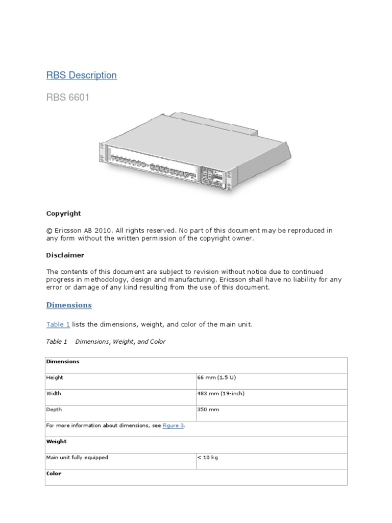 RBS6601 | PDF | Fuse (Electrical) | Power Supply