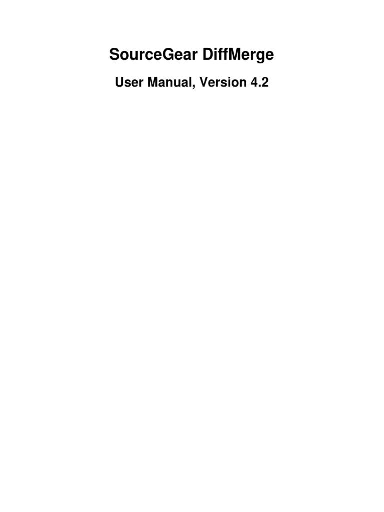 Sourcegear Diffmerge User Manual Version 42 Pdf Microsoft Windows Computer File