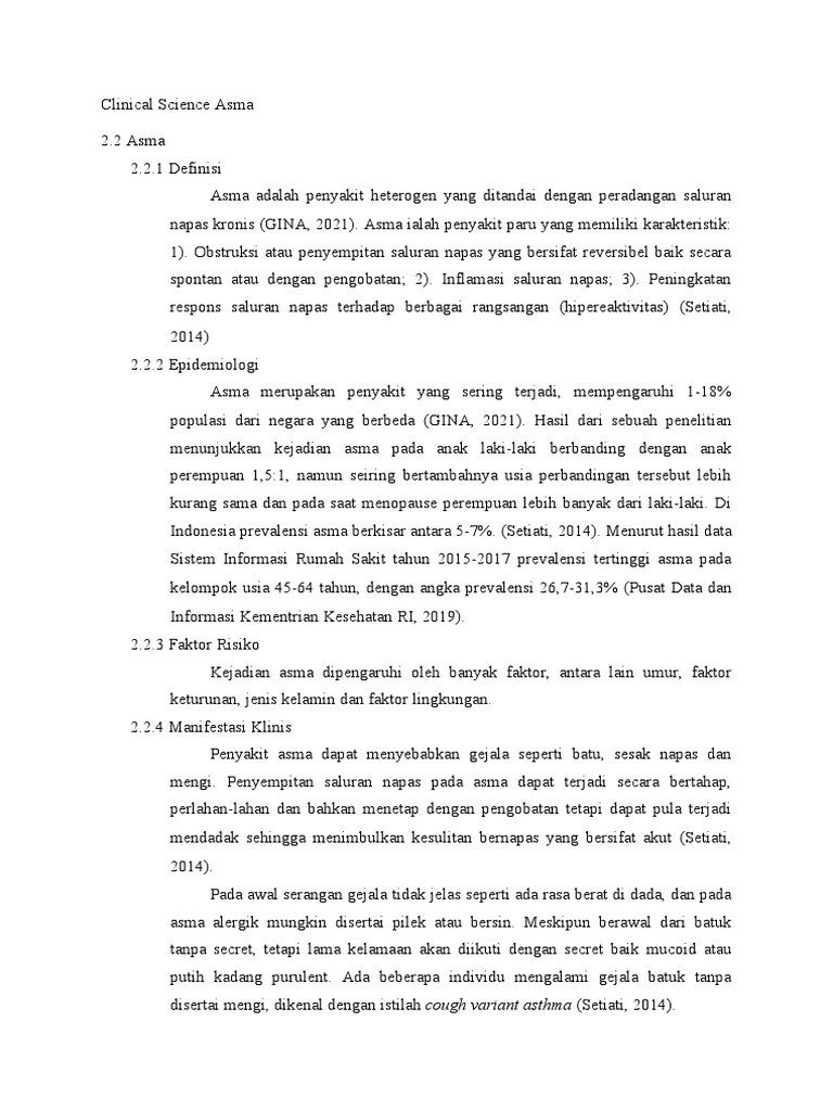 Panduan Lengkap tentang Asma dan Penanganannya | PDF