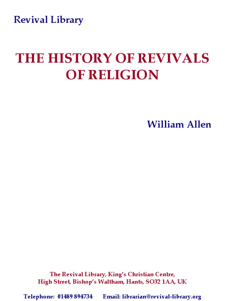 The History of Revivals of Religion - William Allen | Download Free PDF ...