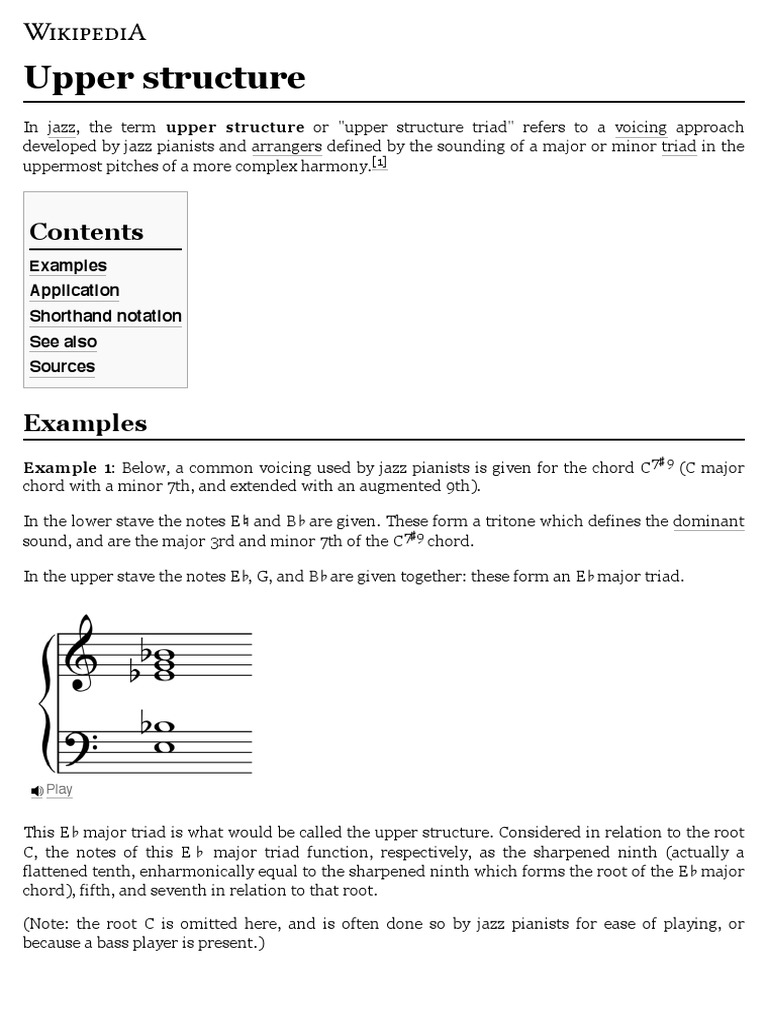 Upper Structure - Wikipedia | PDF | Chord (Music) | Harmony