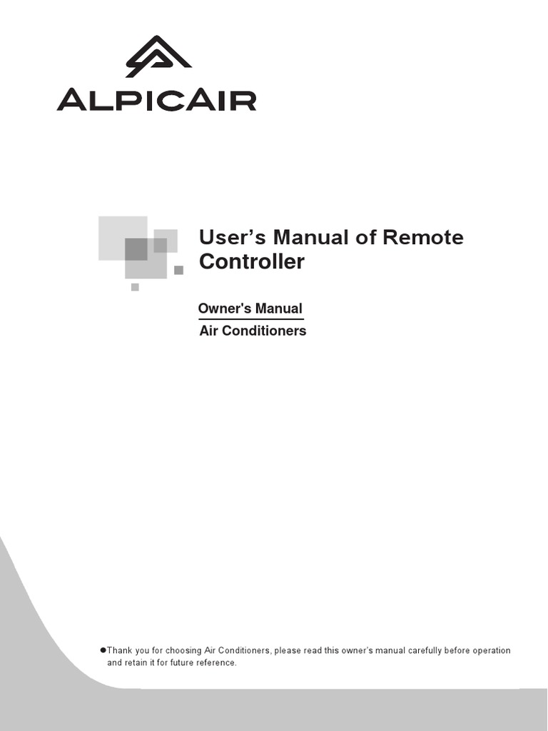 User's Manual of Remote Controller | PDF | Remote Control ...