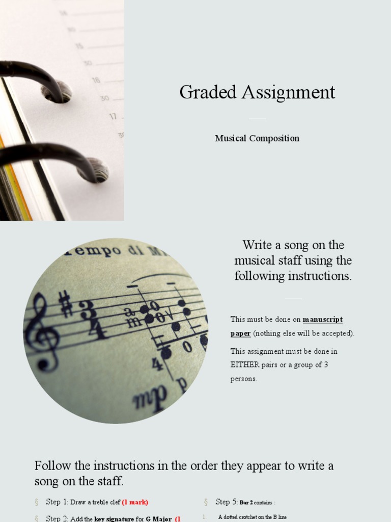 Graded Assignment: Musical Composition | PDF | Musical Forms | Notation