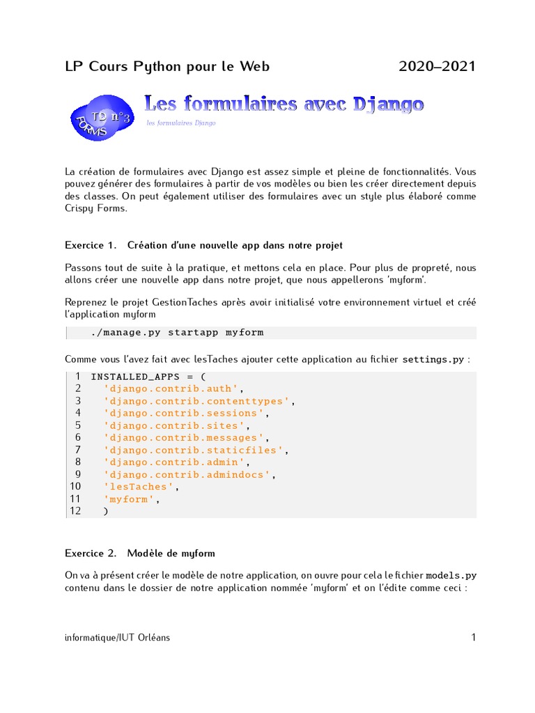Tuto Django Forms | Download Free PDF | Internet et Web | Internet