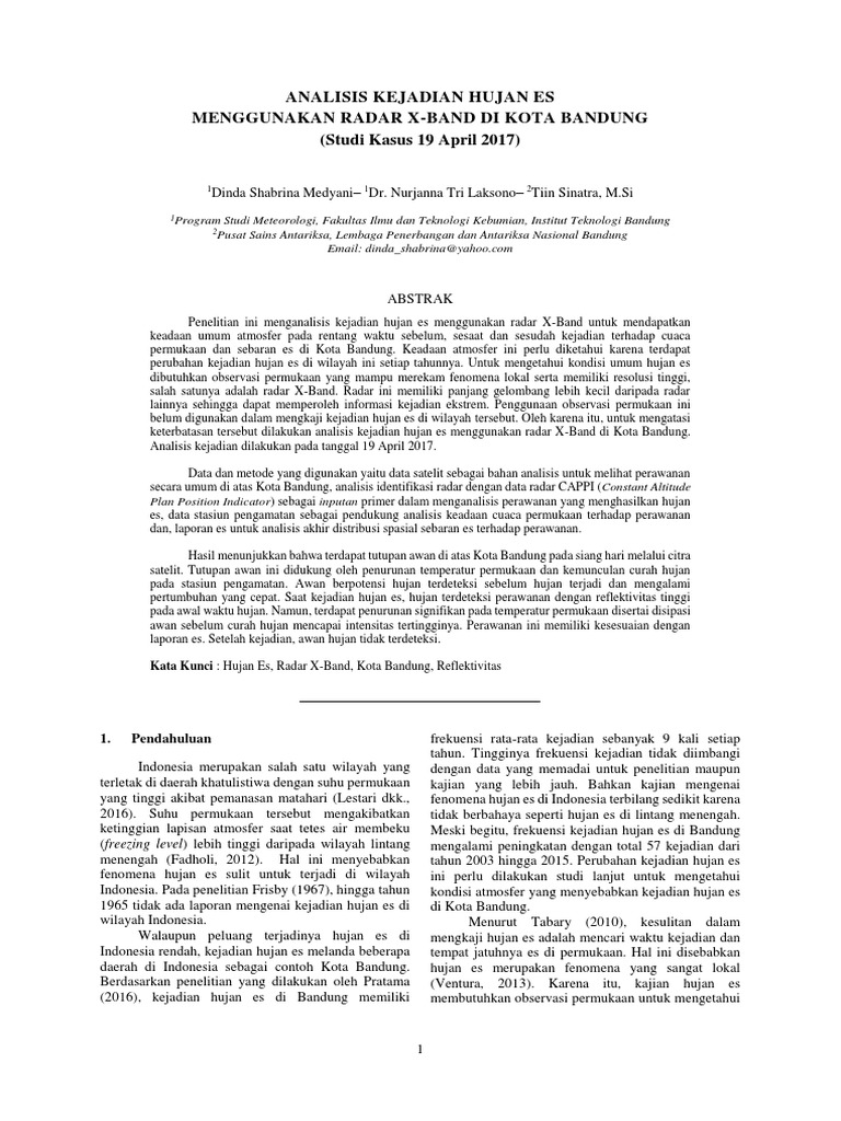 Paper Tugas Akhir - Analisis Kejadian Hujan Es Di Kota Bandung Dengan ...