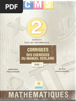 Corrige Manuel Scolaire 3 Math Section Math t1 | PDF