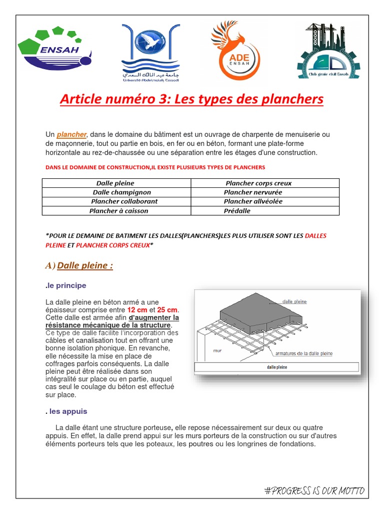 Types de dalles en béton armé | PDF | Béton | Ingénierie des structures