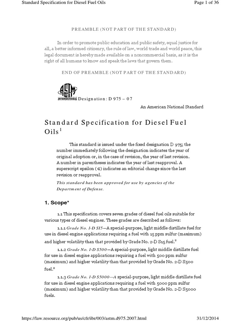 Astm d975 2007 | PDF | Diesel Fuel | Fuel Oil