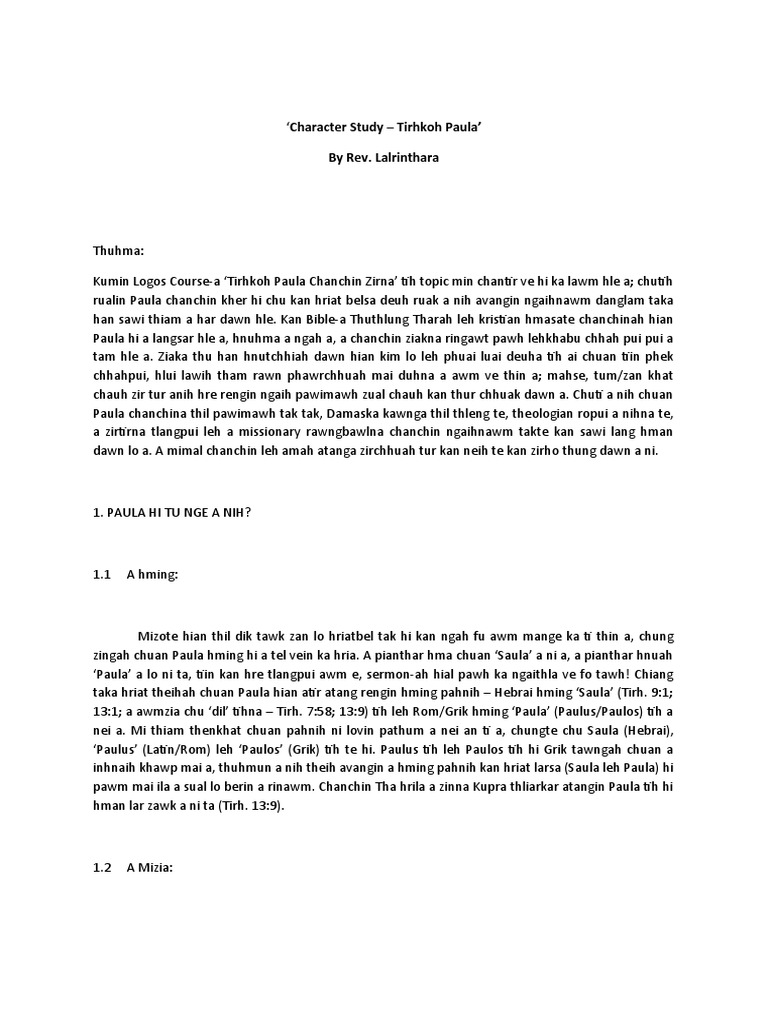 Character Study | PDF