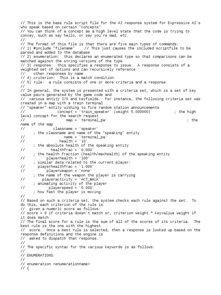 Response Rules | PDF | Computing | Computer Programming